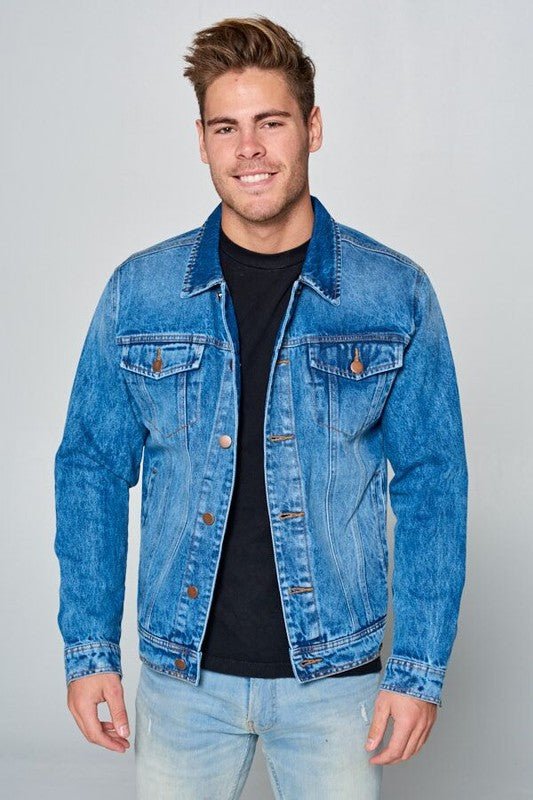 Medium washed Men's Denim Jacket – Blueage Jeans