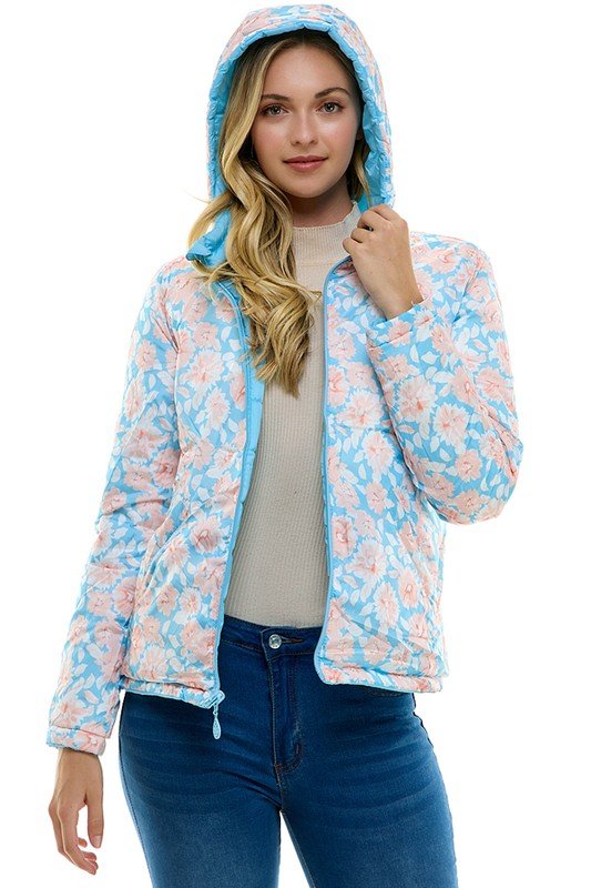 Reversible Ladies Puffer Jacket with Hoodies – Blueage Jeans